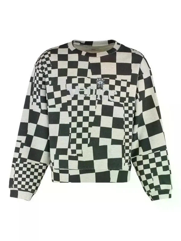 ERL Checkerboard-patterned Sweatshirt - Black