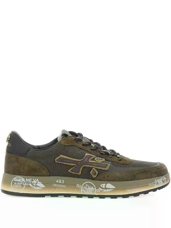 Premiata Nous 7731 Mesh And Suede Sneakers - Brown
