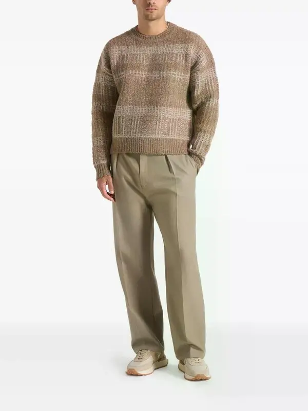 Manière De Voir Checked Knitted Sweater - Neutrals