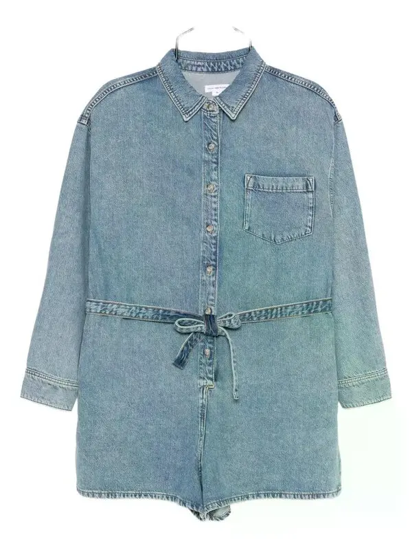 Good American Weightless Denim Romper - Blue