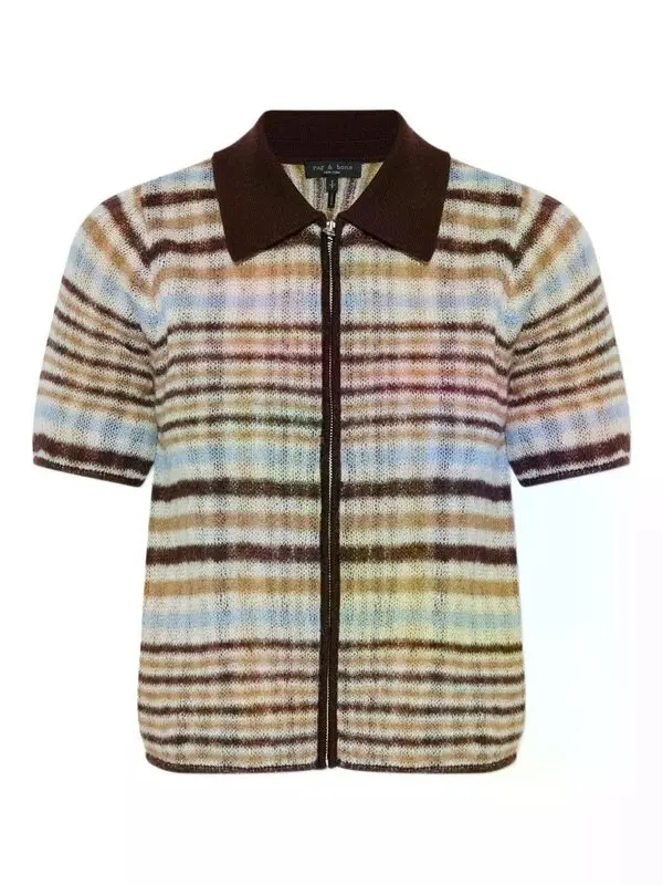 Rag & Bone Striped Zip Knitwear