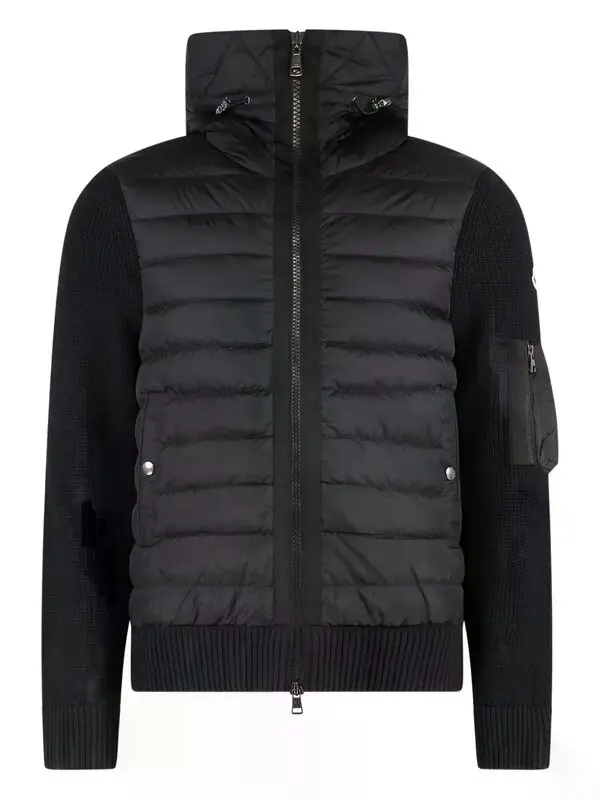 Moncler Quilted-panel Hooded Cardigan