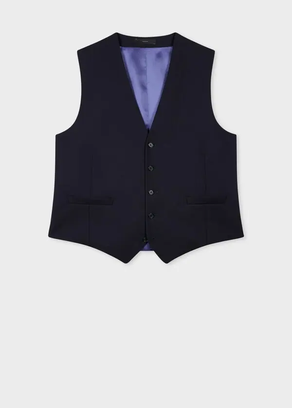 Paul Smith A Suit To Travel In Navy Wool Waistcoat