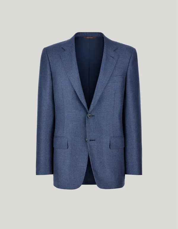 Canali Silk And Cashmere Jacket - Blue