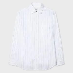 Paul Smith Modern-fit Fine Stripe Cotton Shirt - White