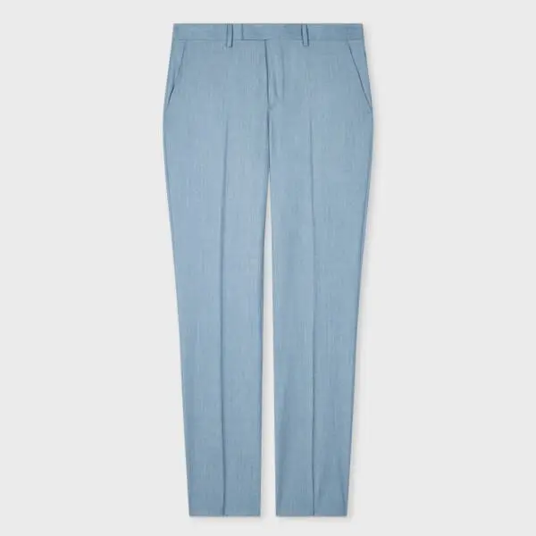 Paul Smith Tapered Wool-cashmere Flannel Trousers - Blue