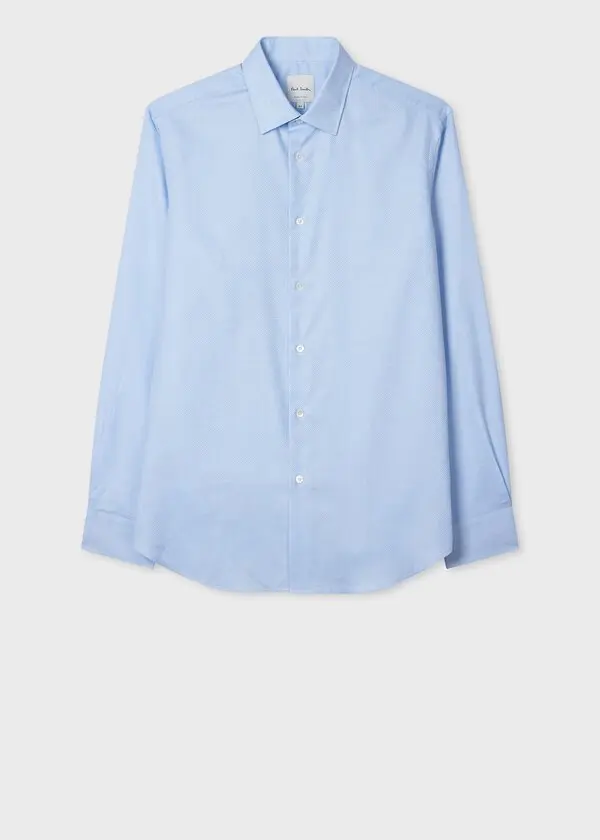 Paul Smith Tailored-fit Geo Easy Care Shirt - Blue