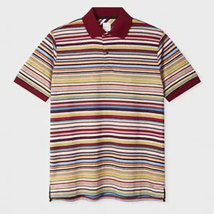Paul Smith Noisy 'signature Stripe' Cotton Polo Shirt