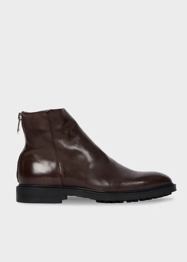 Paul Smith Leather Nik Boots - Brown