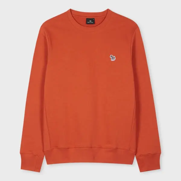 Paul Smith Organic Cotton Zebra Logo Sweatshirt - Orange