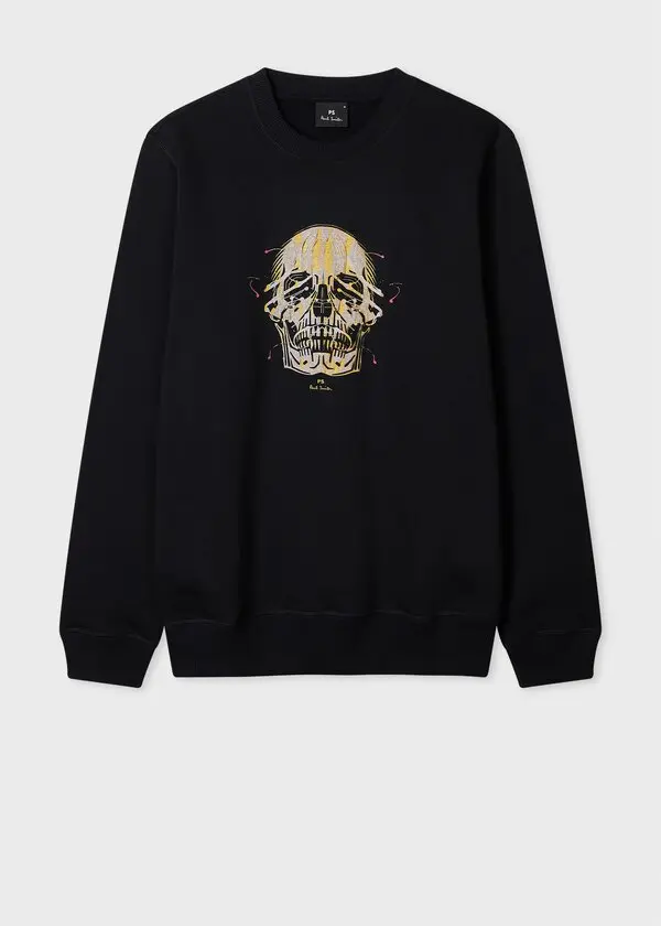 Paul Smith Painted Skull' Print Sweatshirt