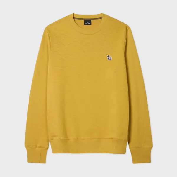 Paul Smith Organic Cotton Zebra Logo Sweatshirt - Yellow