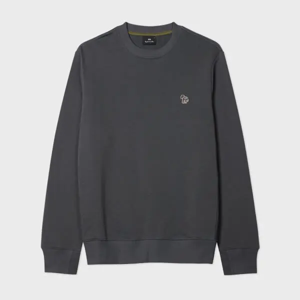 Paul Smith Organic Cotton Zebra Logo Sweatshirt - Grey