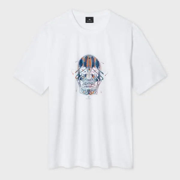 Paul Smith Painted Skull' Print T-shirt