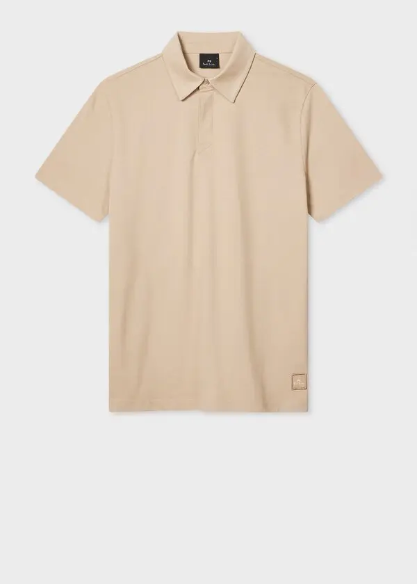 Paul Smith Pale Tan Concealed-placket Polo Shirt - Brown