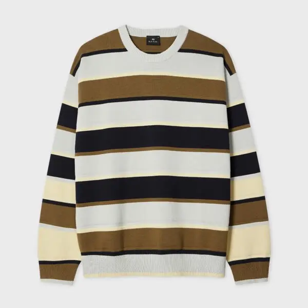Paul Smith Stripe Milano Cotton Sweater - Grey