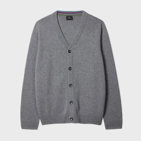 Paul Smith Merino Wool Cardigan - Grey