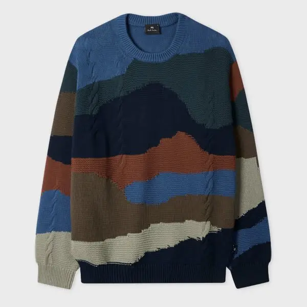 Paul Smith Mountains Intarsia Cotton Sweater