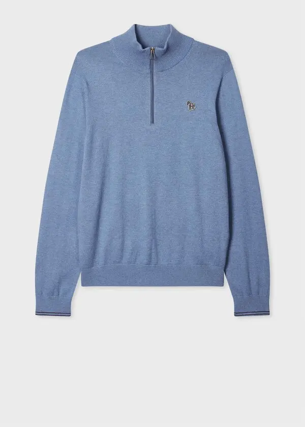 Paul Smith Zebra Logo Half Zip Sweater