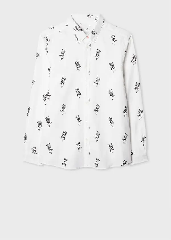 Paul Smith Regular-fit Cotton 'cow' Print Shirt