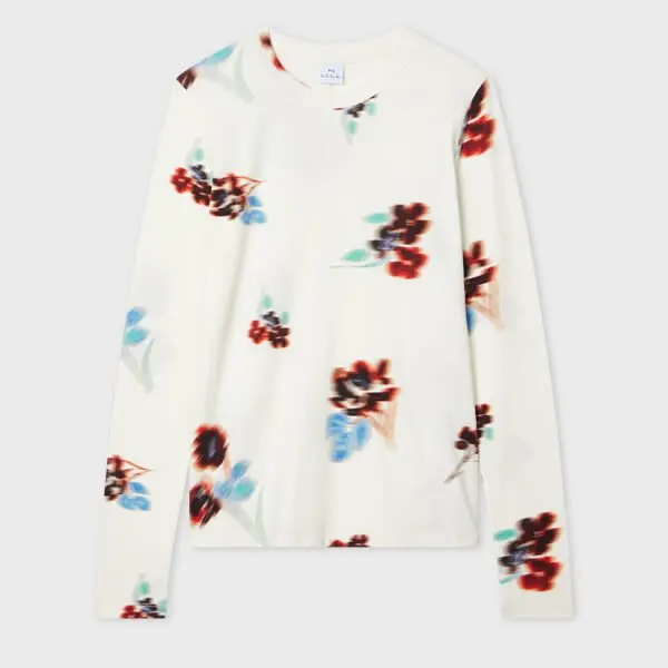 Paul Smith Hazy Floral' Long Sleeve T-shirt