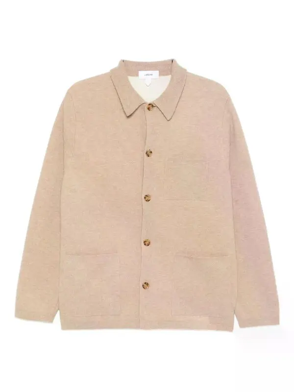LARDINI Knitted Shirt Jacket - Neutrals