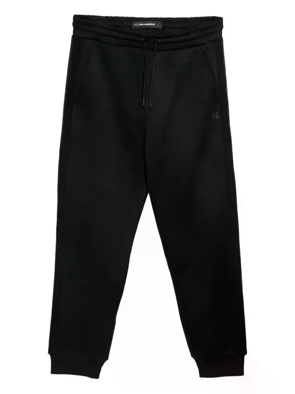 Karl Lagerfeld Logo-embossed Trousers - Black