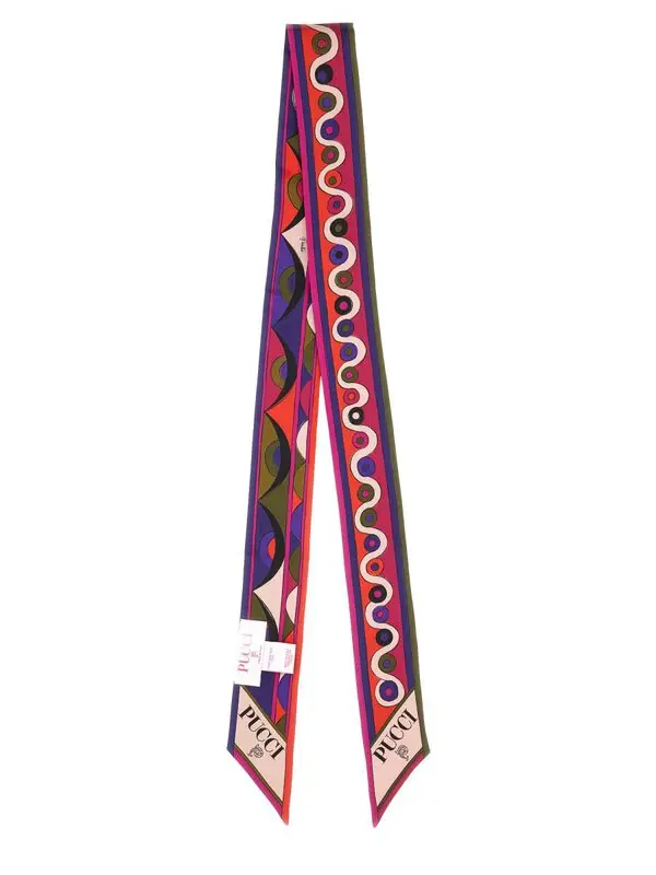 Emilio Pucci Iris And Diamond Print Scarf