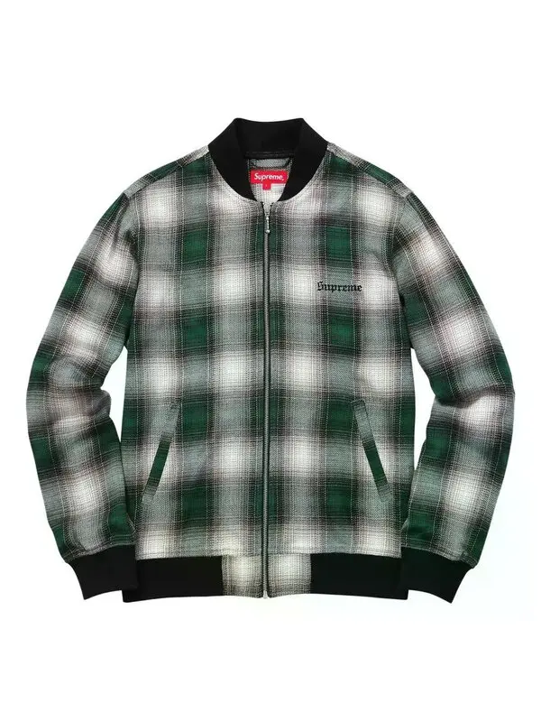 Supreme Plaid Zip-up Sweatshirt