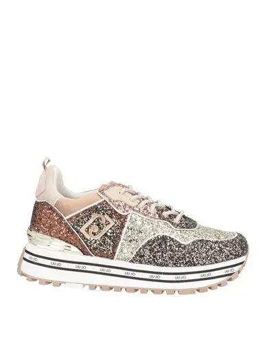 LIU •JO Platinum Leather Sneakers
