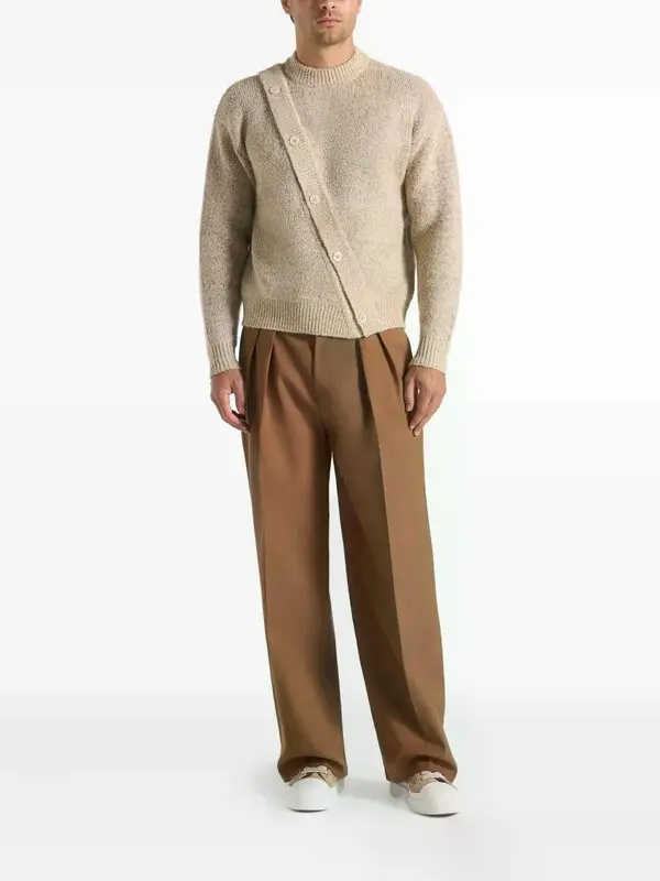 Manière De Voir Asymmetric Knit Sweater - Neutrals