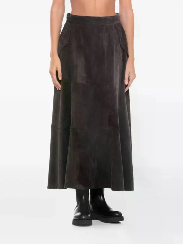 D.exterior Corduroy Midi Skirt