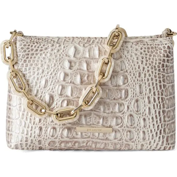 Brahmin Mod Lorelei Croc Embossed Leather Shoulder Bag