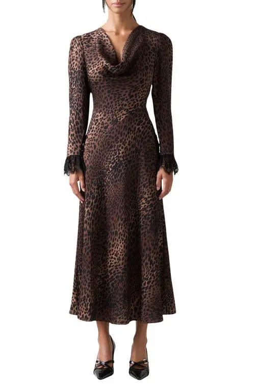 LK BENNETT Geena Lace Cuff A-line Dress