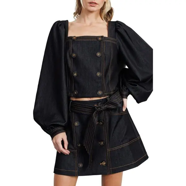 CIEBON Myers Bubble Denim Top
