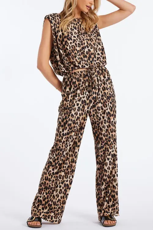 BISHOP + YOUNG Serafina Drawstring Pant - Leo Print