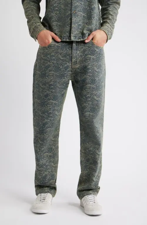 RIZORT Printed Straight Leg Pants - Indigo
