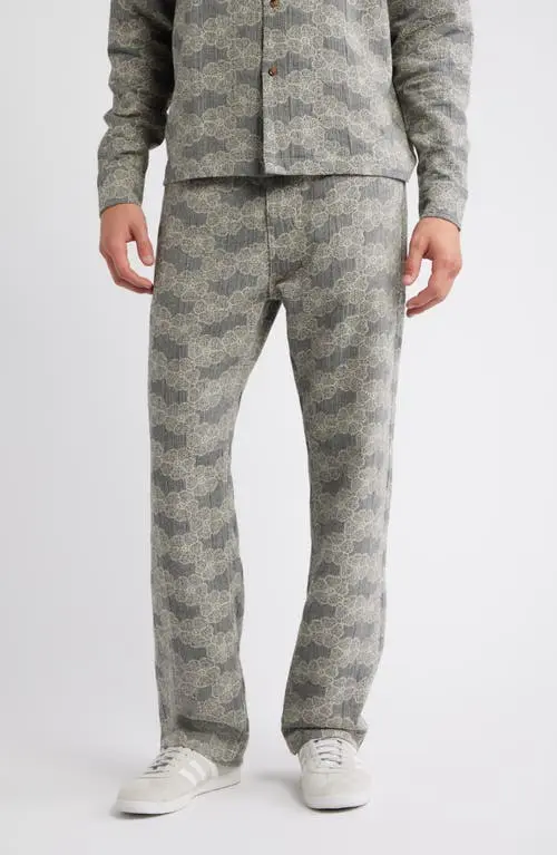RIZORT Floral Corduroy Straight-leg Pants
