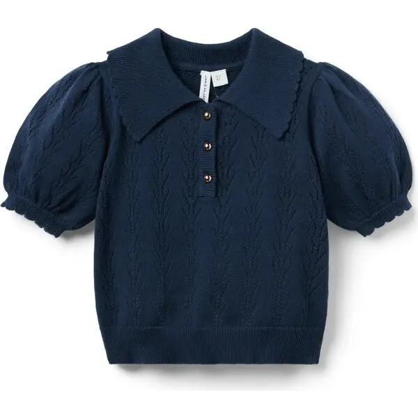 Janie And Jack Pointelle Sweater Polo