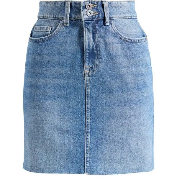 LIPSY Raw Hem Denim Mini Skirt