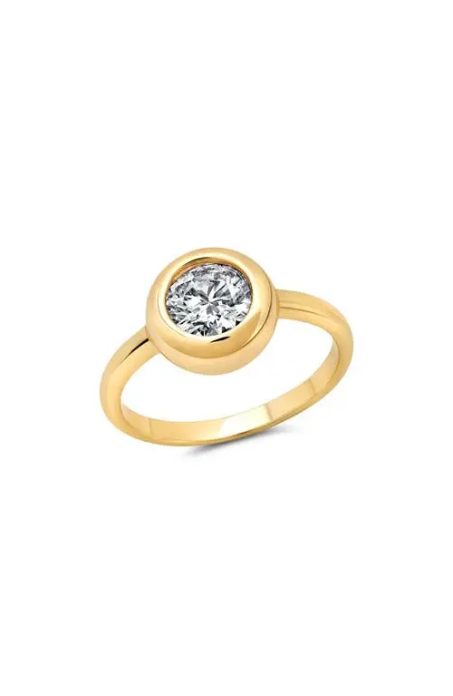 CRISLU Brilliant Cut Cubic Zirconia Solitaire Ring
