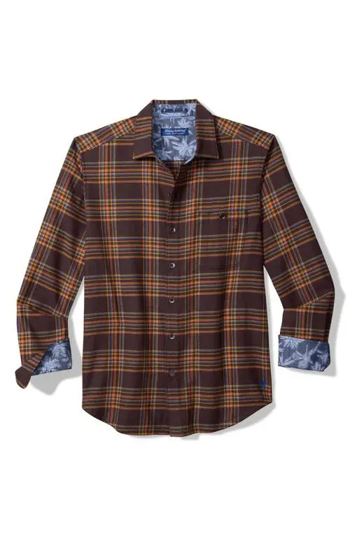 Tommy Bahama Canyon Beach Camano Plaid Cotton Flannel Button-up Shirt - Tread