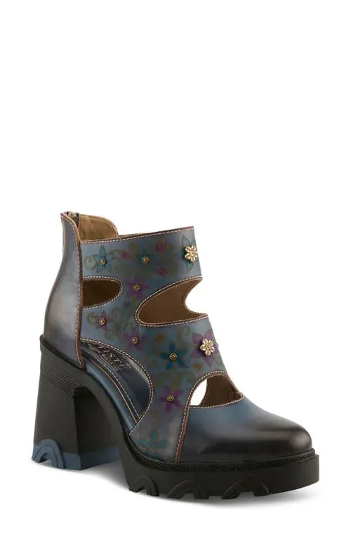 SPRING STEP SHOES Capsule Blum Platform Bootie - Blue Multi