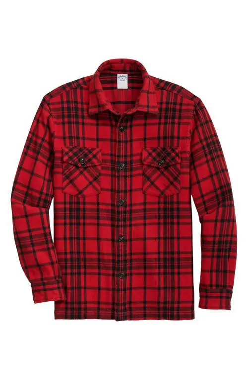 Brooks Brothers Blanket Plaid Cotton Flannel Button-up Overshirt