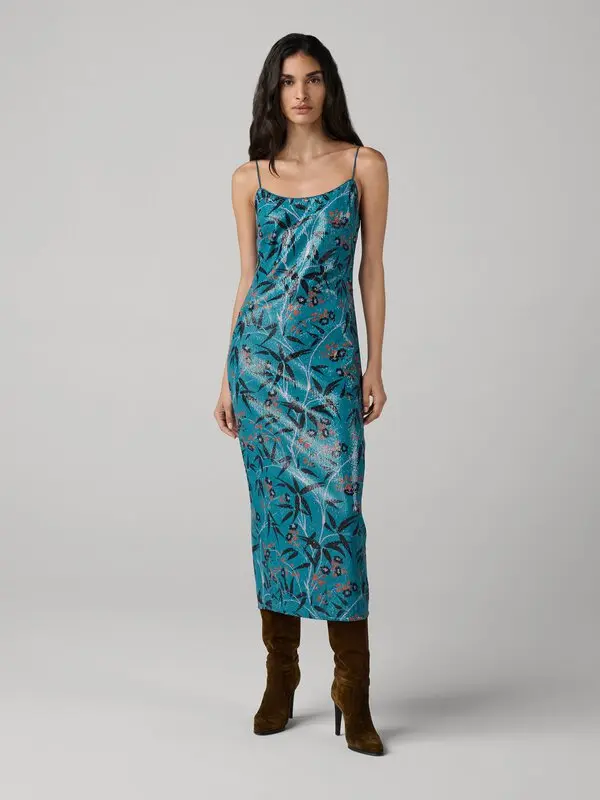 Diane Von Furstenberg Jane Sequin Slip Dress