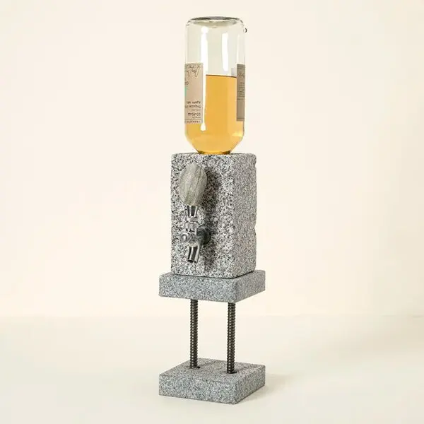 UNCOMMON GOODS Stone Drink Dispenser - Granite Gray