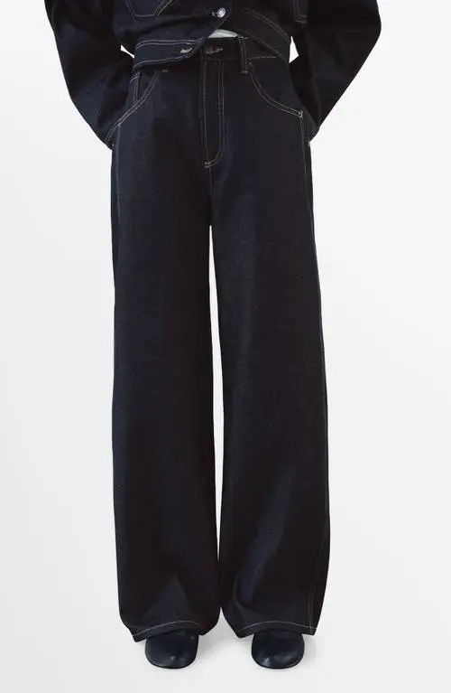 Mango High-waist Balloon Jeans - Open Blue