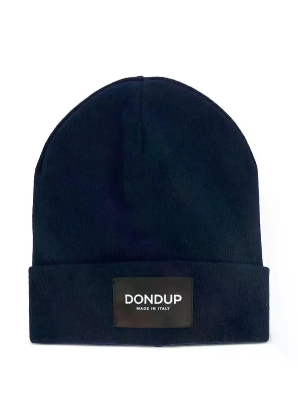 DONDUP Logo-patch Beanie - Blue