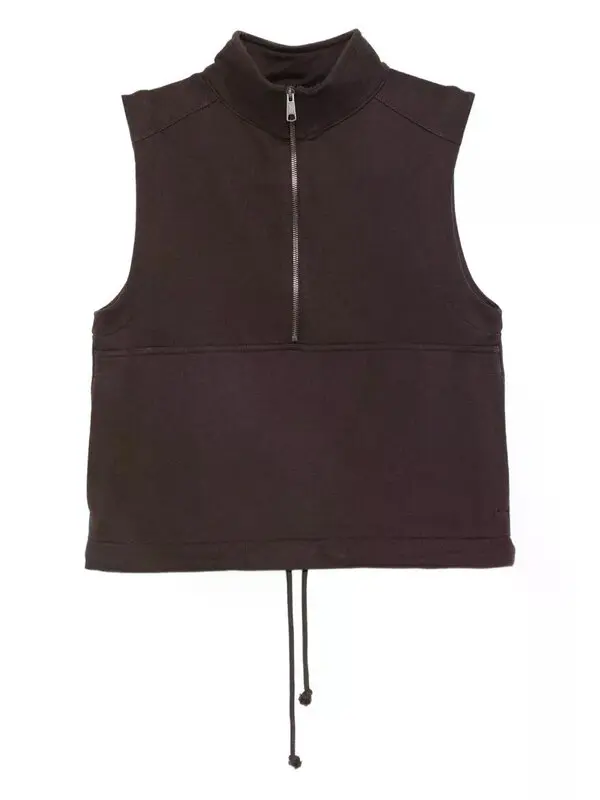MARGARET HOWELL Half-zip Sleeveless Top