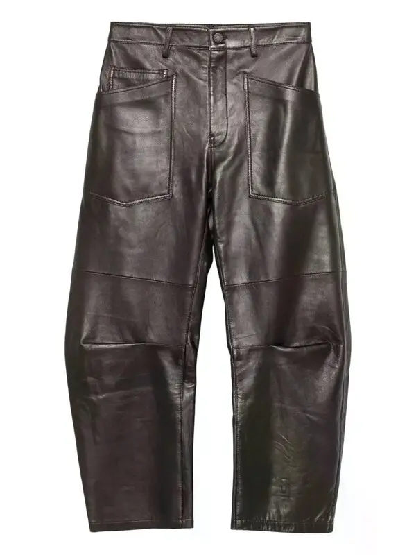 NILI LOTAN Shon Palazzo Trousers - Dark Brown Dbr